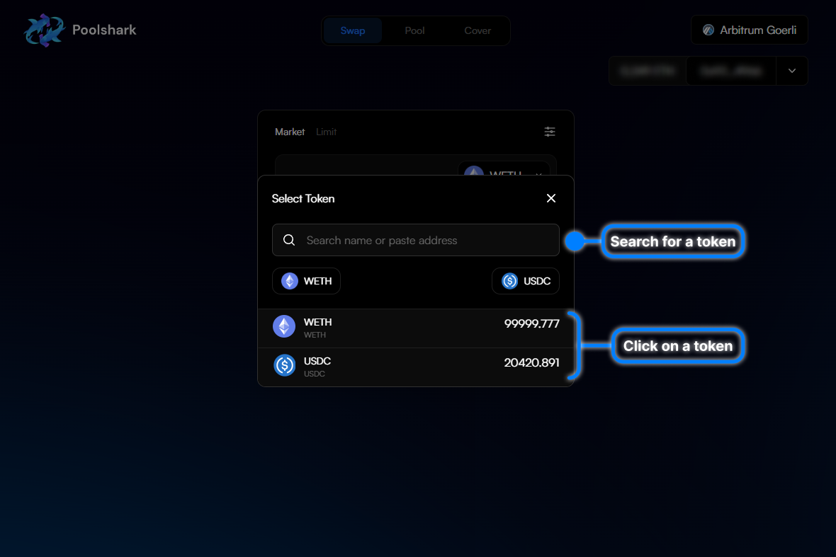 How to Swap - Poolshark Docs